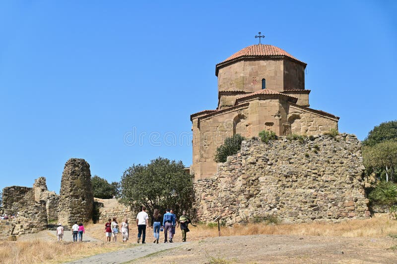 Georgian Orthodox Architecture of Jvari Monastery Editorial Stock Image ...