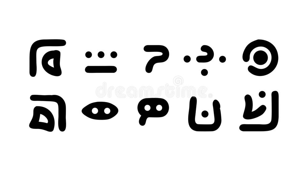 Ancient Glyphs Symbolic Script, Mysterious Language and Decoding ...