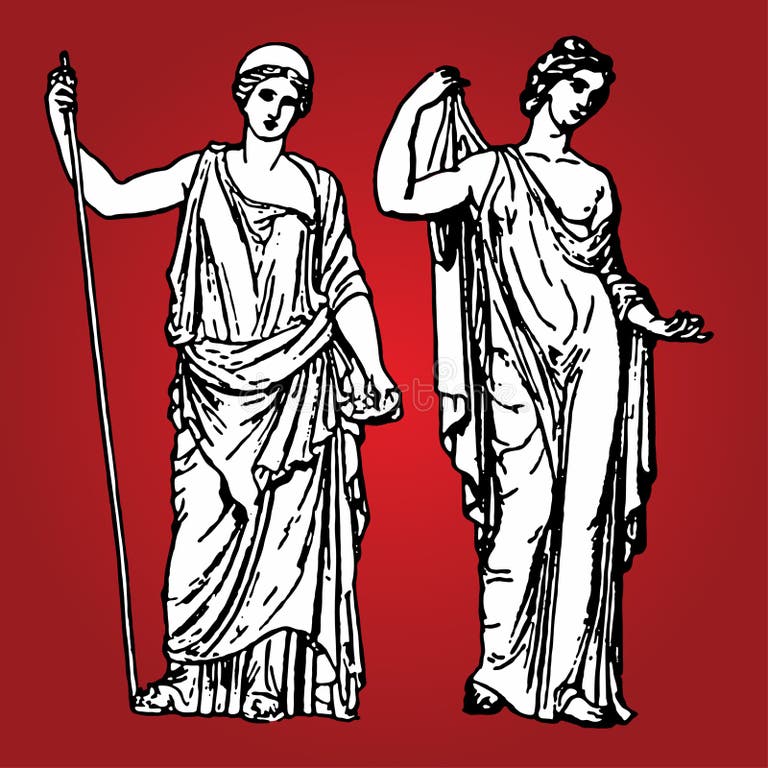 Ancient goddesses stock vector. Illustration of greek - 10201831