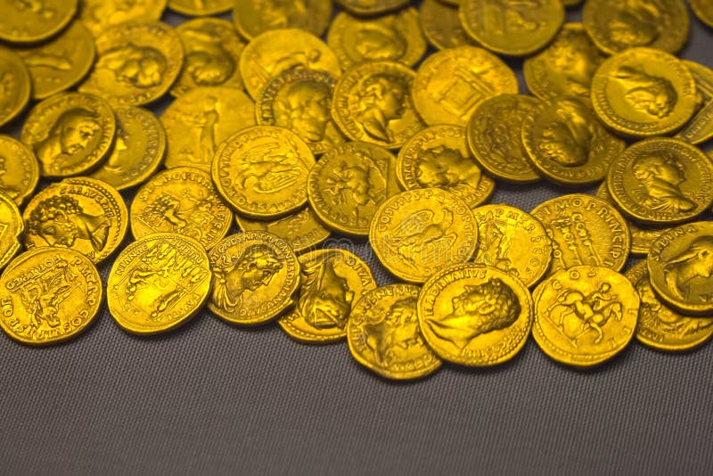 Ancient Gold Coins. Gold Coins Stock Image - Image of greece, cash ...