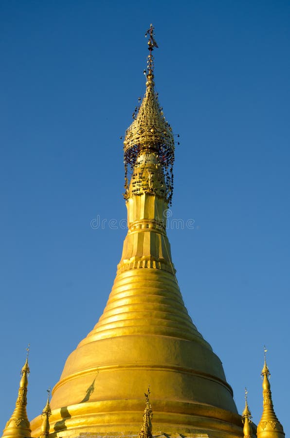 Ancient Golden Pagoda in Myanmar Stock Photo - Image of buddha, peak ...