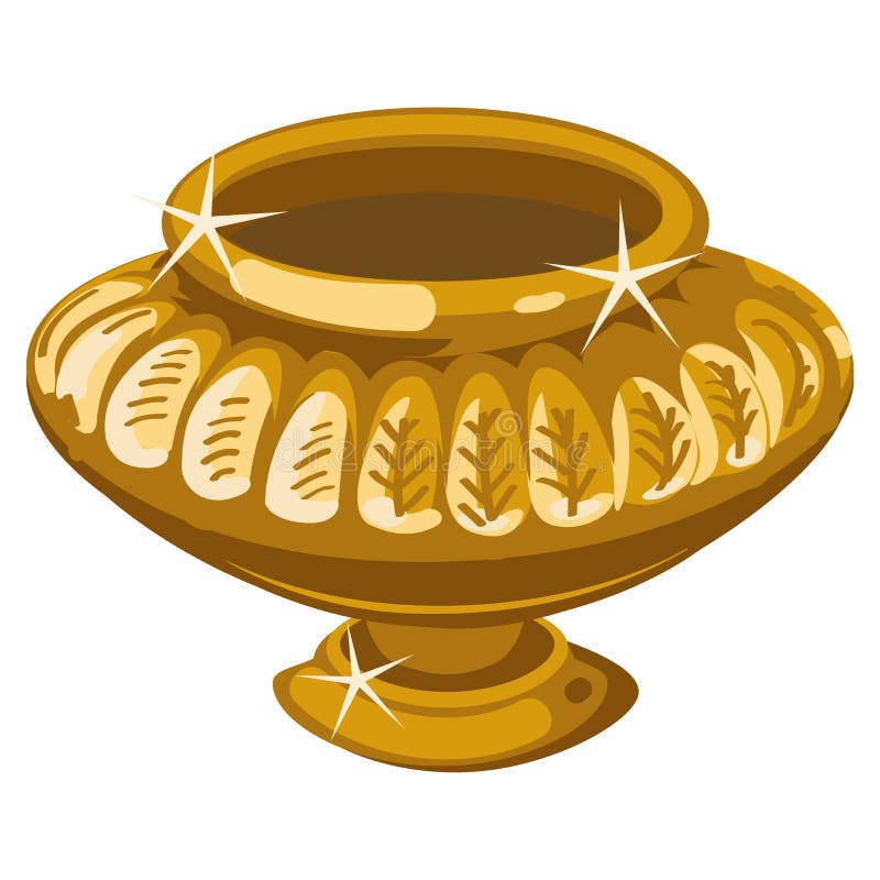 Ancient Golden Vase in the Greek Style Isolated Stock Vector ...