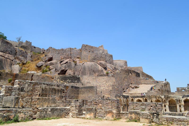 Golkunda fort stock photo. Image of citadel, ancient - 94907168