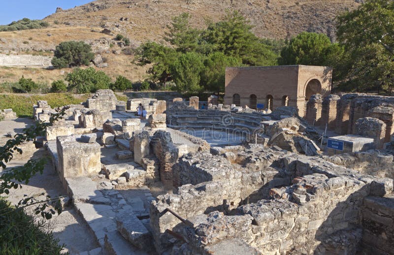 Ancient Gortyna at Crete Island Stock Image - Image of archaeology ...