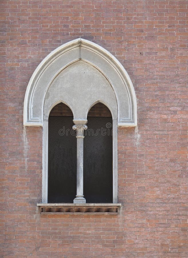 Ancient gothic window stock photo. Image of wall, mullioned - 247342612