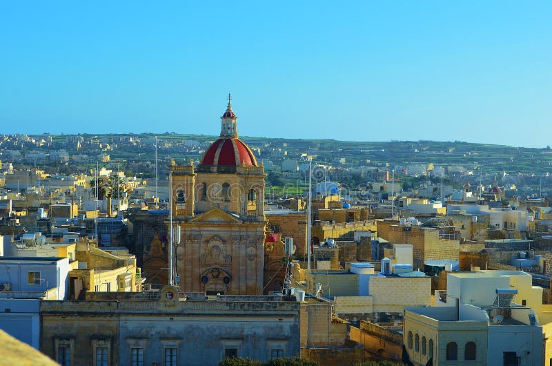 Ancient Gozo Island Architecture Stock Image - Image of walls, building ...