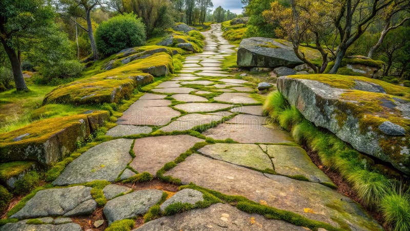 Ancient Granite Path a Prehistoric Journey Unveiled through Weathered ...