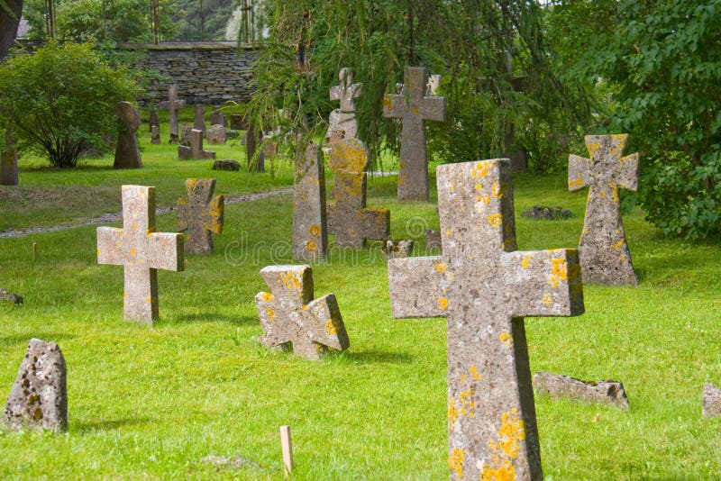 The ancient graveyard stock image. Image of grave, ruined - 64163817