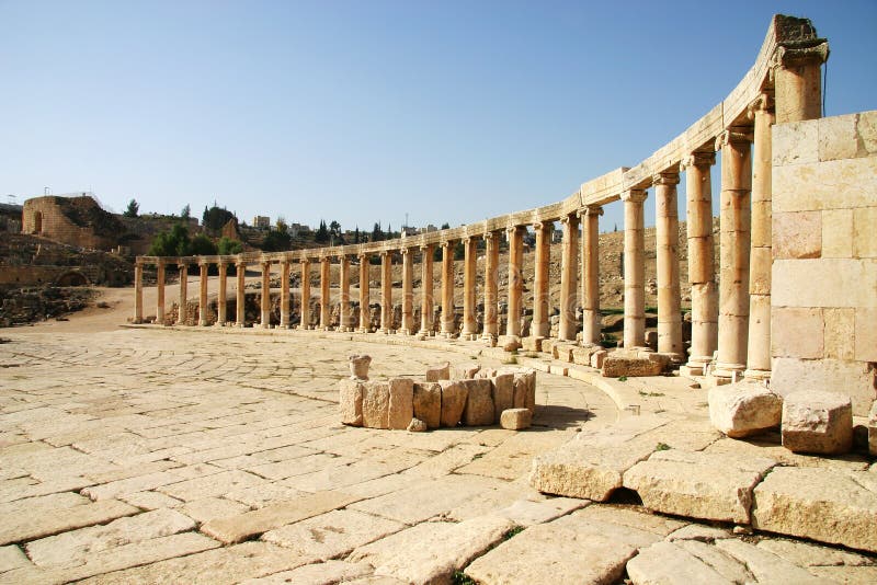 Ancient Greco-Roman Ruin in Jordan Stock Image - Image of roman ...