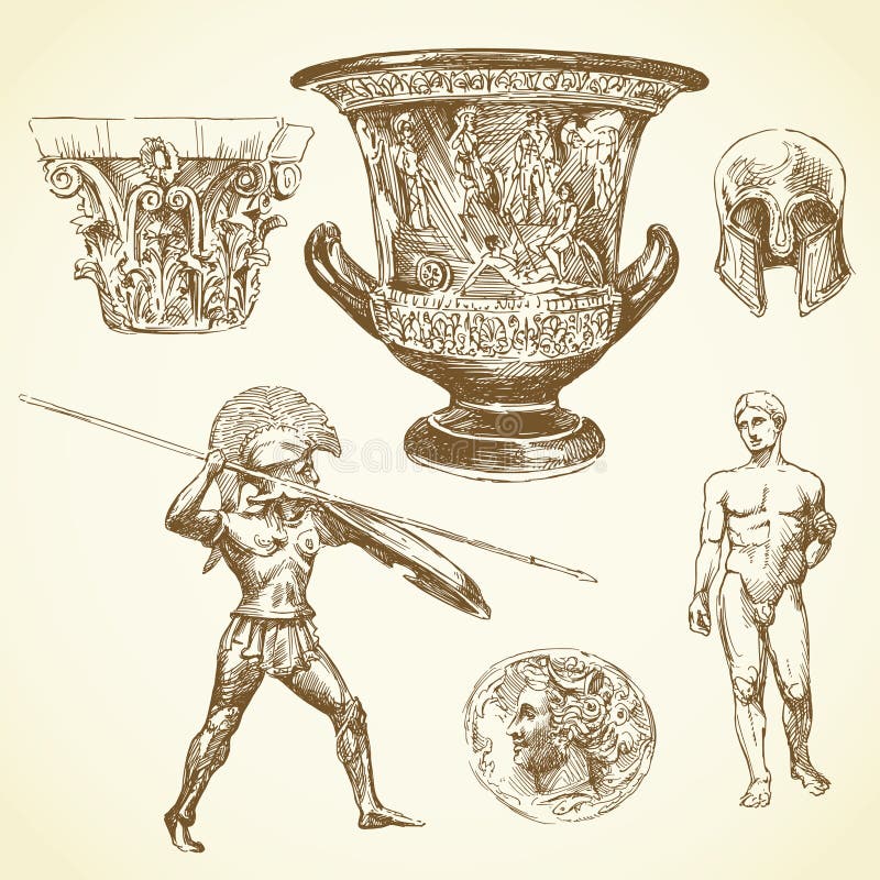 Ancient greece stock vector. Illustration of ancient - 28637350