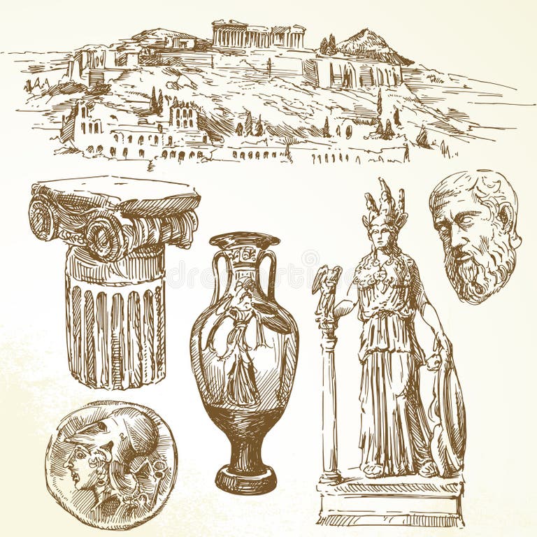 Greece Drawing Stock Illustrations – 21,788 Greece Drawing Stock ...