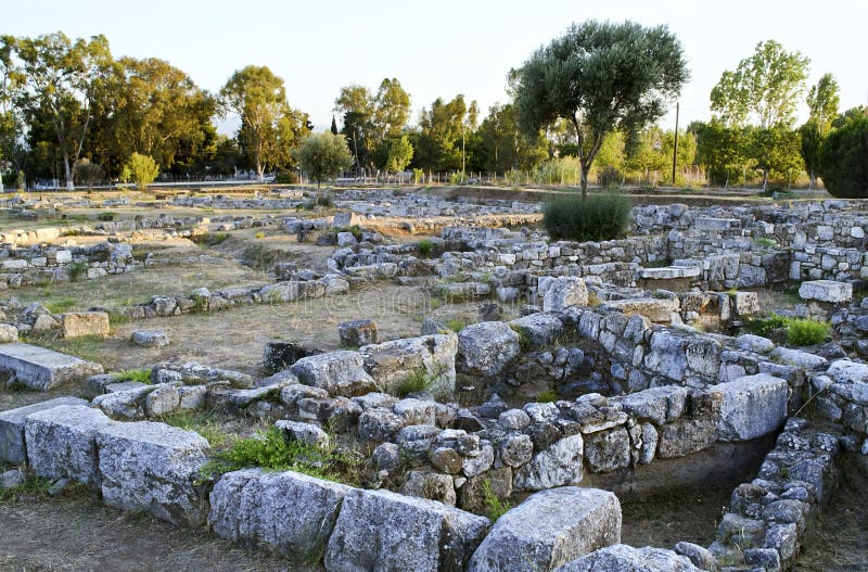 Ancient City of Eretria Euboea Greece Stock Image - Image of greek ...