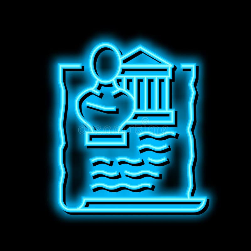 Ancient Greece History Neon Glow Icon Illustration Stock Vector ...
