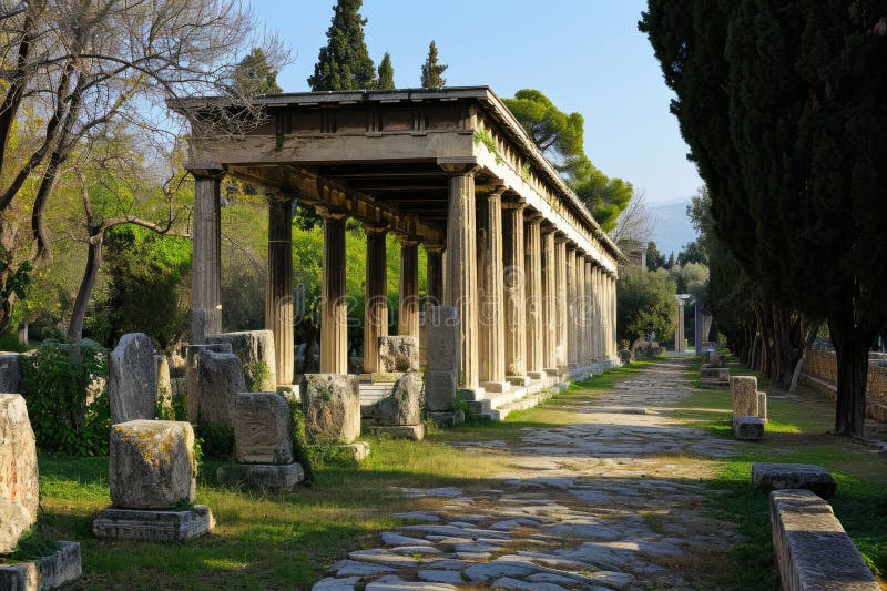 Greek Agora Gatherings Background Stock Illustrations – 4 Greek Agora ...