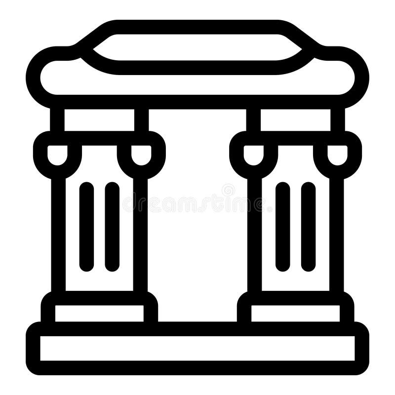 Ancient Greek Architecture Icon Representing Classical Style Stock ...
