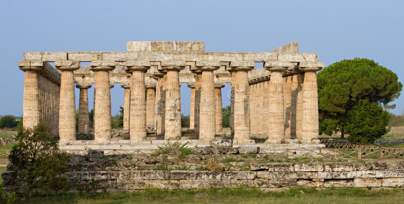 Ancient Greek Basilica Temple Stock Image - Image of ruin, italia: 21950943