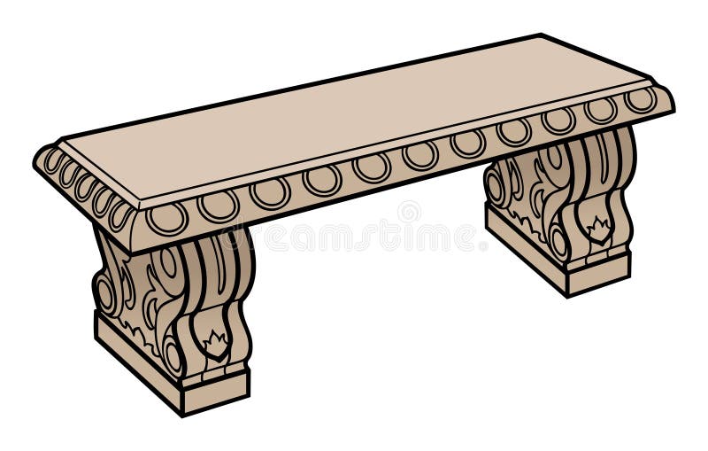 Ancient Greek bench stock illustration. Illustration of travel - 16468199