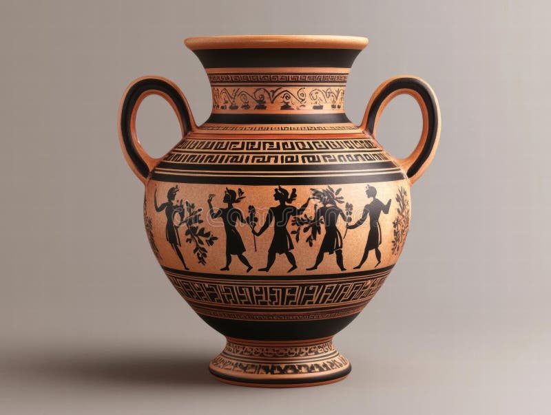 Ancient Greek Black-Figured Amphora, a Glimpse into Athenian Art Stock ...