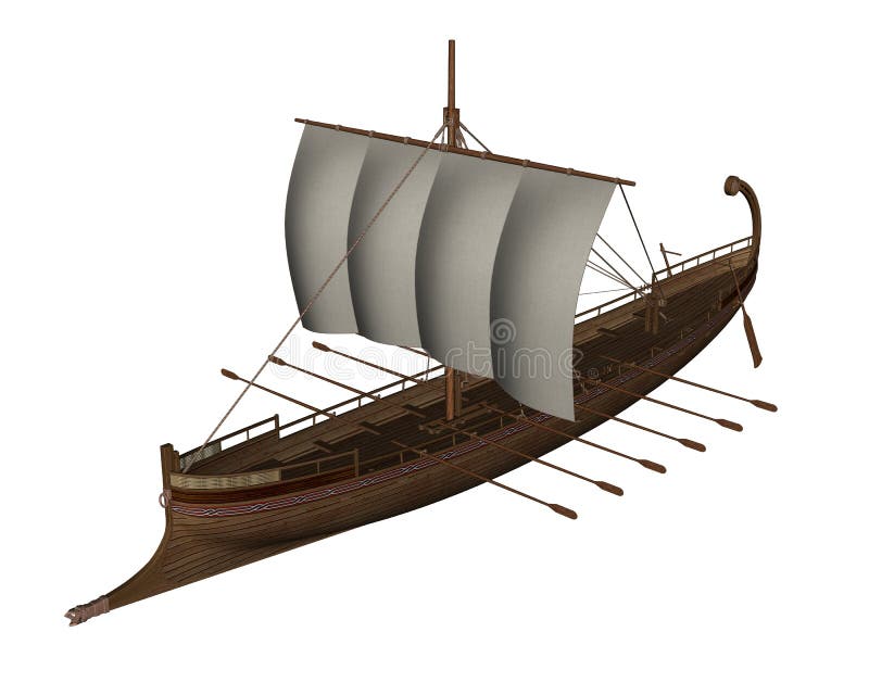 Ancient Greek Ship stock illustration. Illustration of ocean - 5802127