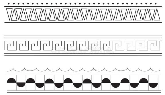 Ancient Greek Border Patterns Stock Vector - Illustration of curves ...