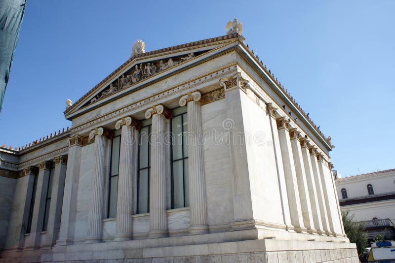 Ancient Greek Building In Athens Stock Image - Image of olympic, greek ...