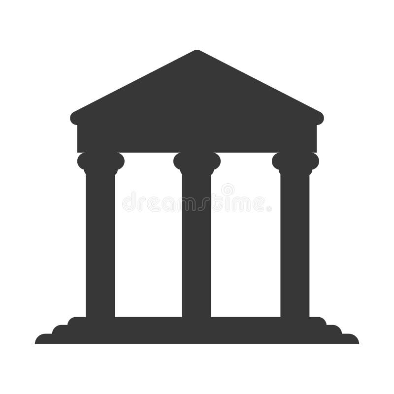 Greek or Roman Building , Vector Illustration Stock Illustration ...