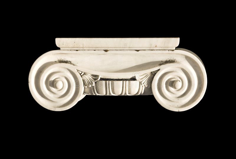 Ancient Greek Capital Isolated Stock Image - Image of marble ...