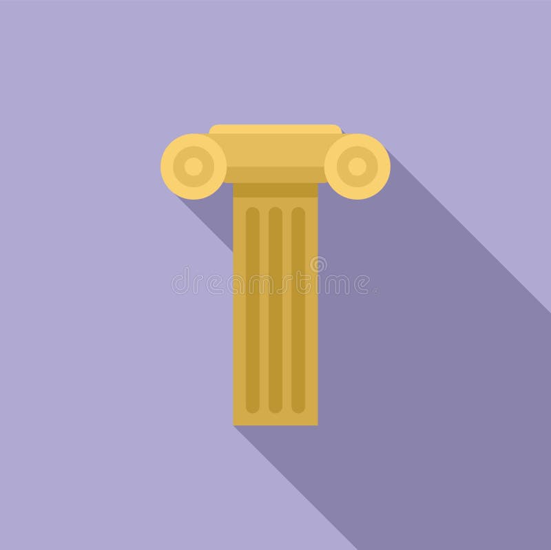 Ancient Greek Column Standing Tall on Purple Background Stock ...