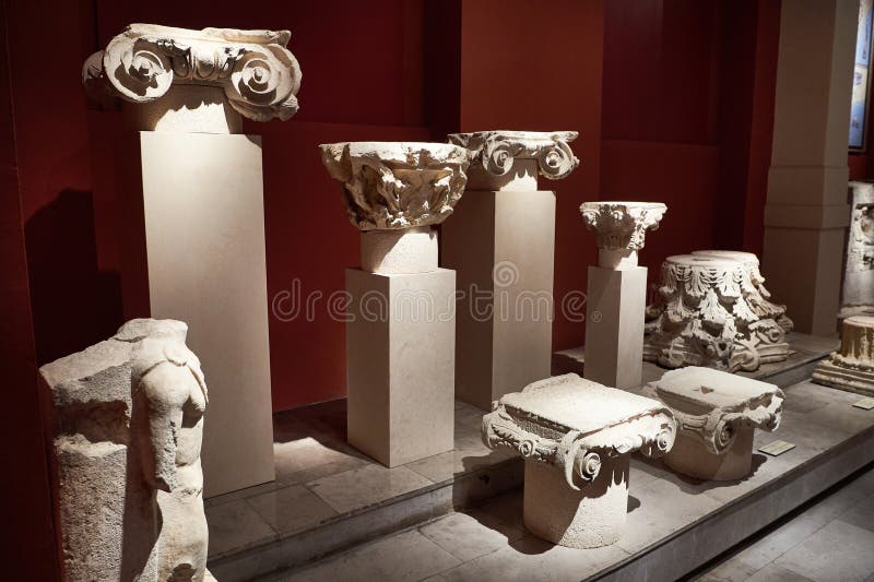 Ancient Greek Columns Capitals Editorial Photo - Image of classic ...