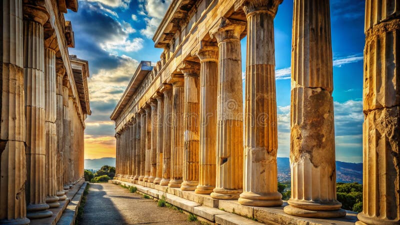 Ancient Greek Columns a Majestic Border for Your Design Projects ...