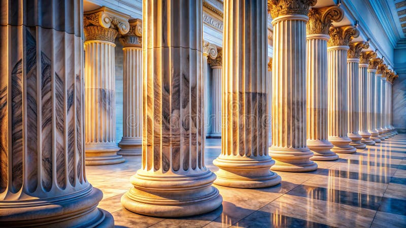 Ancient Greek Columns a Panoramic View of Architectural Marvels in ...