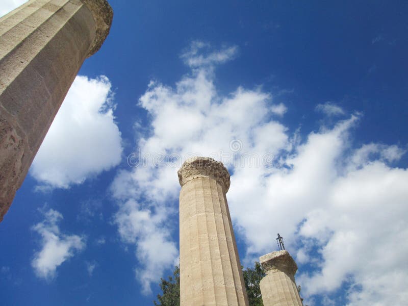 Ancient Greek Columns stock photo. Image of traditional - 65143202