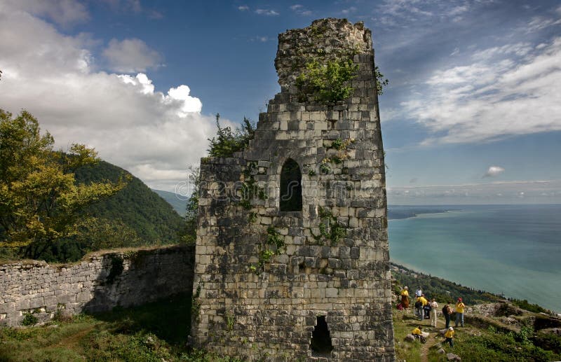 Ancient Greek Fortress in Mountains Stock Image - Image of ...