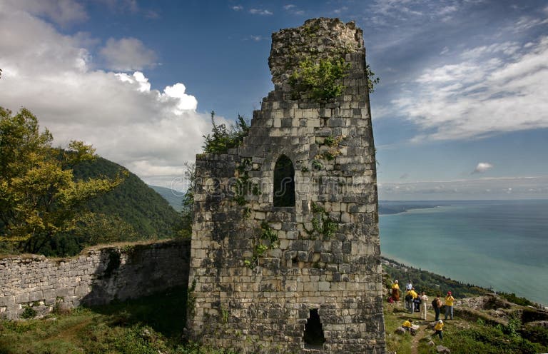 Ancient Greek Fortress in Mountains Stock Image - Image of ...