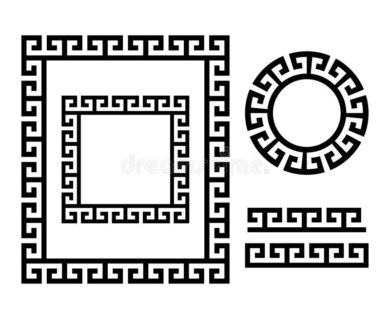 Ancient Greek Frame and Border - Key Pattern Form Greece Stock ...