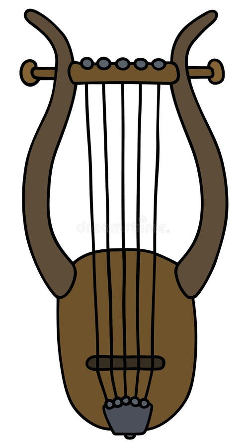 Ancient Greek lyre stock vector. Illustration of wooden - 94638008