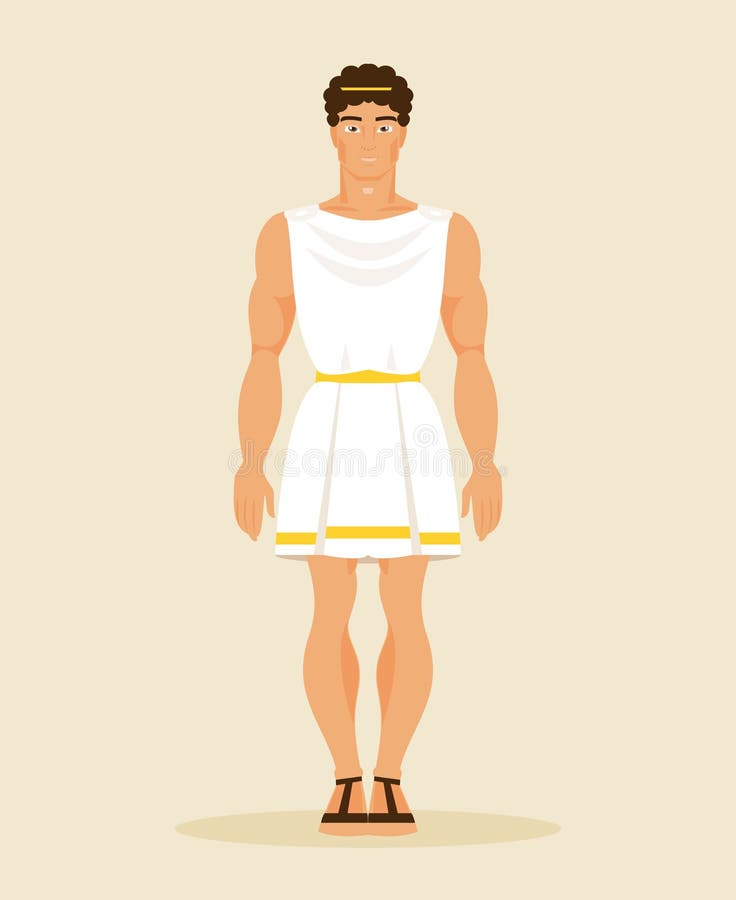 Ancient Greek Man. Vector Illustration Stock Vector - Illustration of ...
