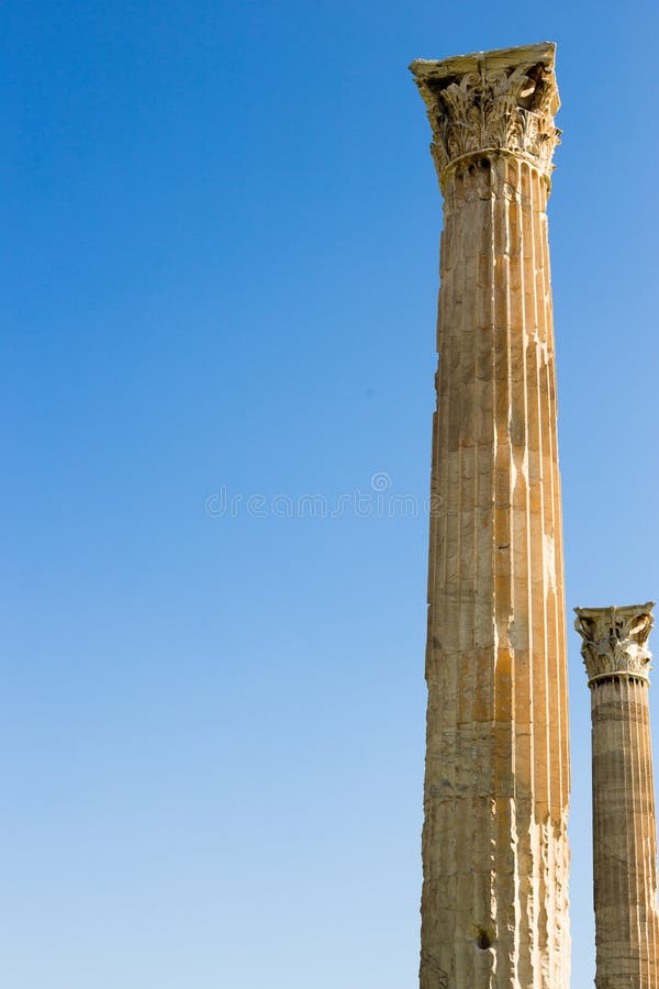 Ancient Greek Marble Pillar in Athens Stock Image - Image of greek ...