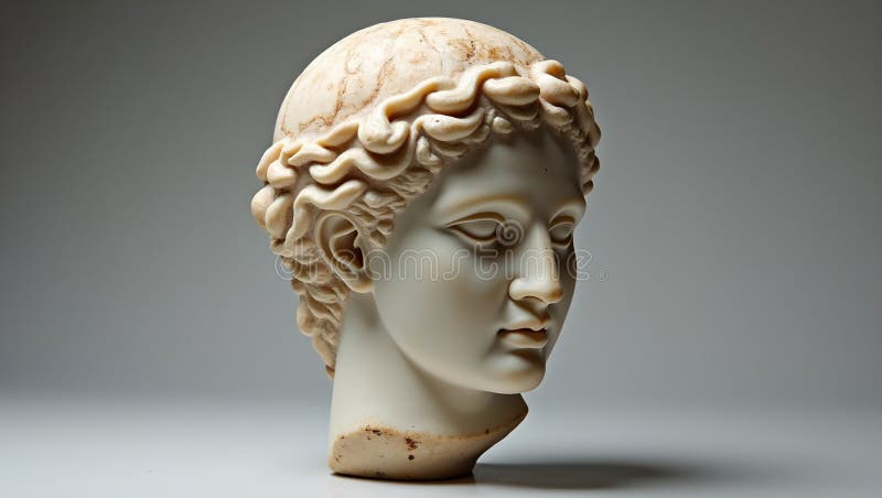 Ancient Greek Marble Statue Head with Intricate Details and Timeless ...