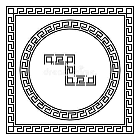 Ancient Greek Meander Antique Pattern. Set for Creating Frames and ...