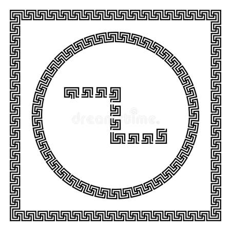 Ancient Greek Meander Antique Pattern. Set for Creating Frames and ...