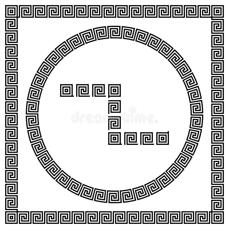 Ancient Greek Meander Antique Pattern. Set for Creating Frames and ...