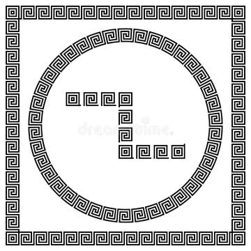 Ancient Greek Meander Antique Pattern. Set for Creating Frames and ...