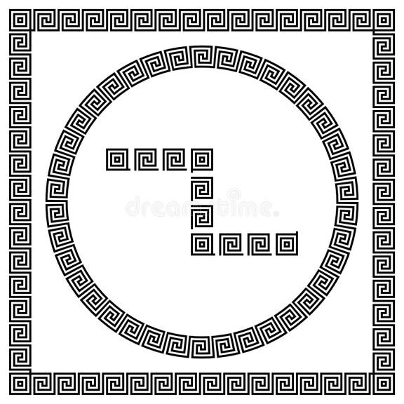 Ancient Greek Meander Antique Pattern. Set for Creating Frames and ...