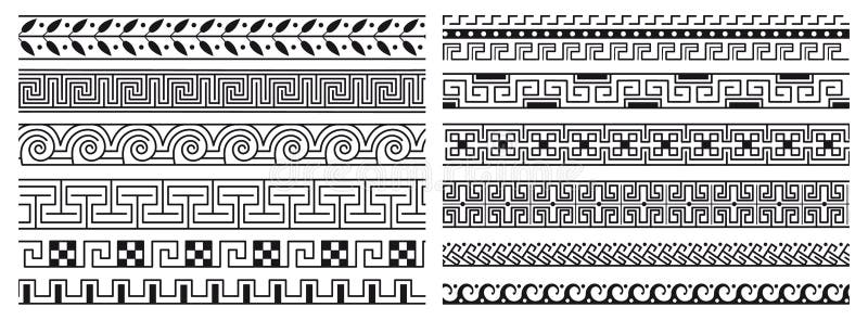 Ancient Greek Ornaments Seamless Pattern. Greece Neoclassical ...