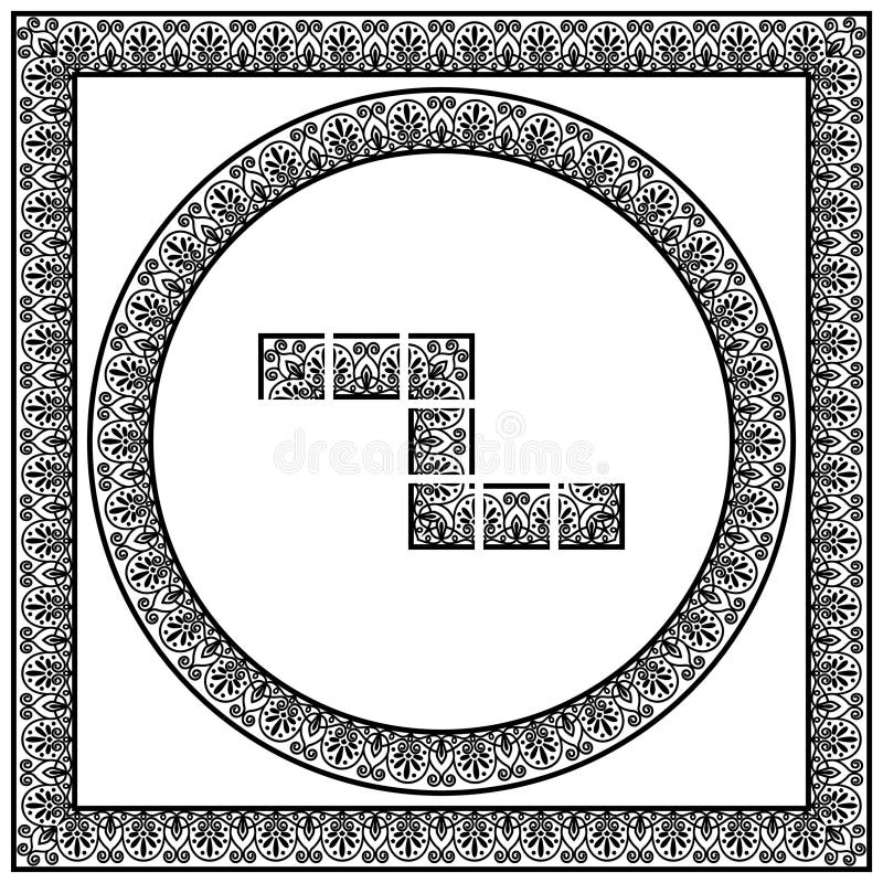 Ancient Greek Palmette Antique Pattern. Set for Creating Frames and ...