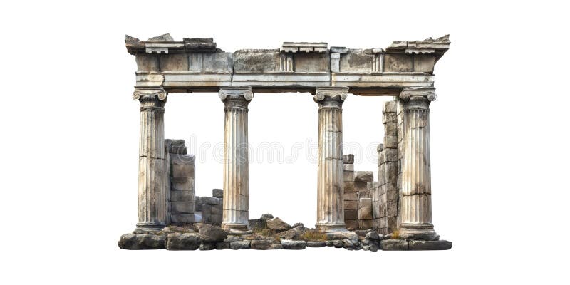 Ancient Greek Ruins with Ionic Columns. Historical Architecture and ...