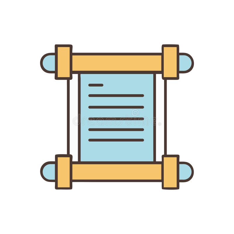 Ancient Greek Scroll Manuscript Stock Illustration - Illustration of ...