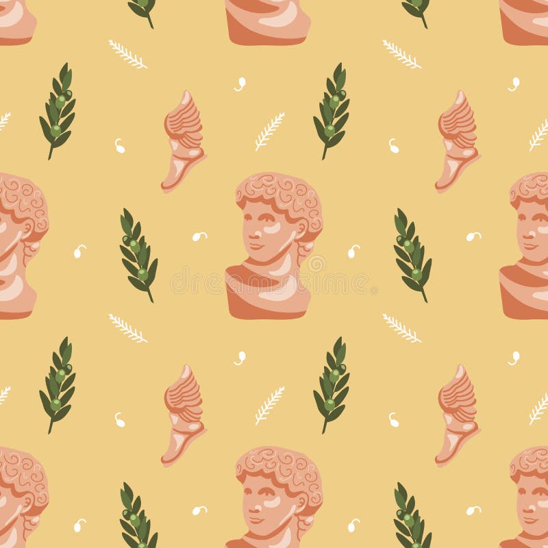 Seamless Pattern with Antique Ancient Greek Elements for a Unique ...