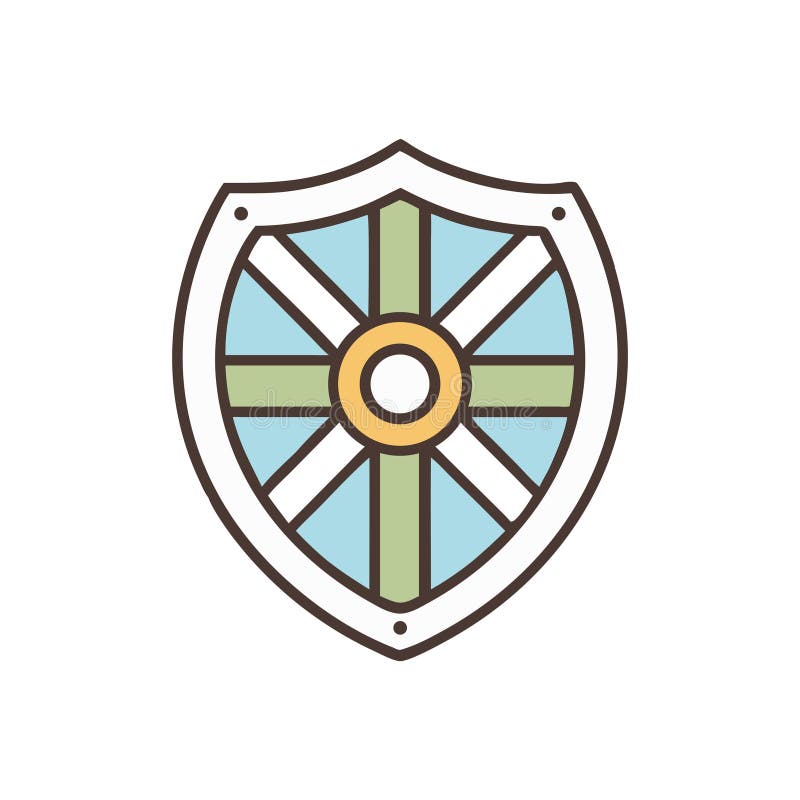 Ancient greek shield stock illustration. Illustration of mythology ...